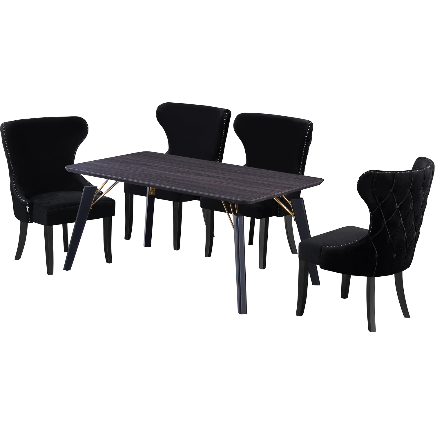 Mayfair Cosmo LUX Dining Set a Table and Chairs Set of 4
