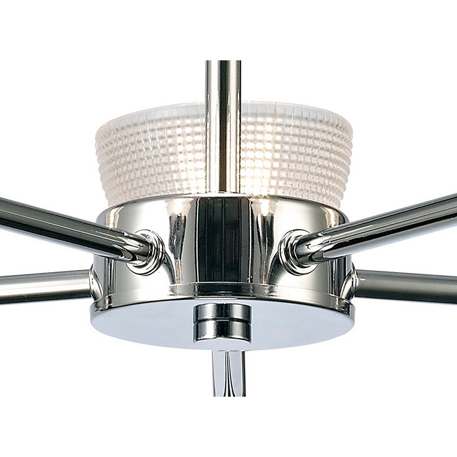 Avalon Ceiling G9 Ceiling Pendant, Semi Ceiling, Chrome, Prismatic Glass