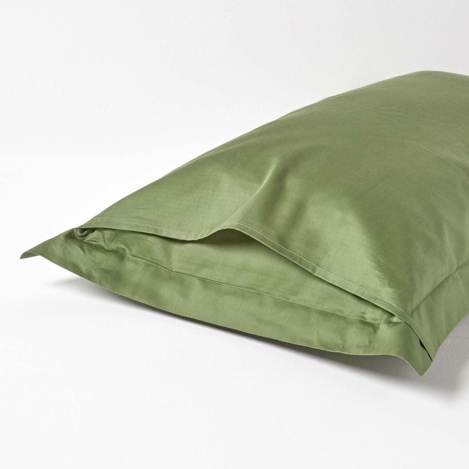 Homescapes Organic Egyptian Cotton Pillowcase, Oxford Style