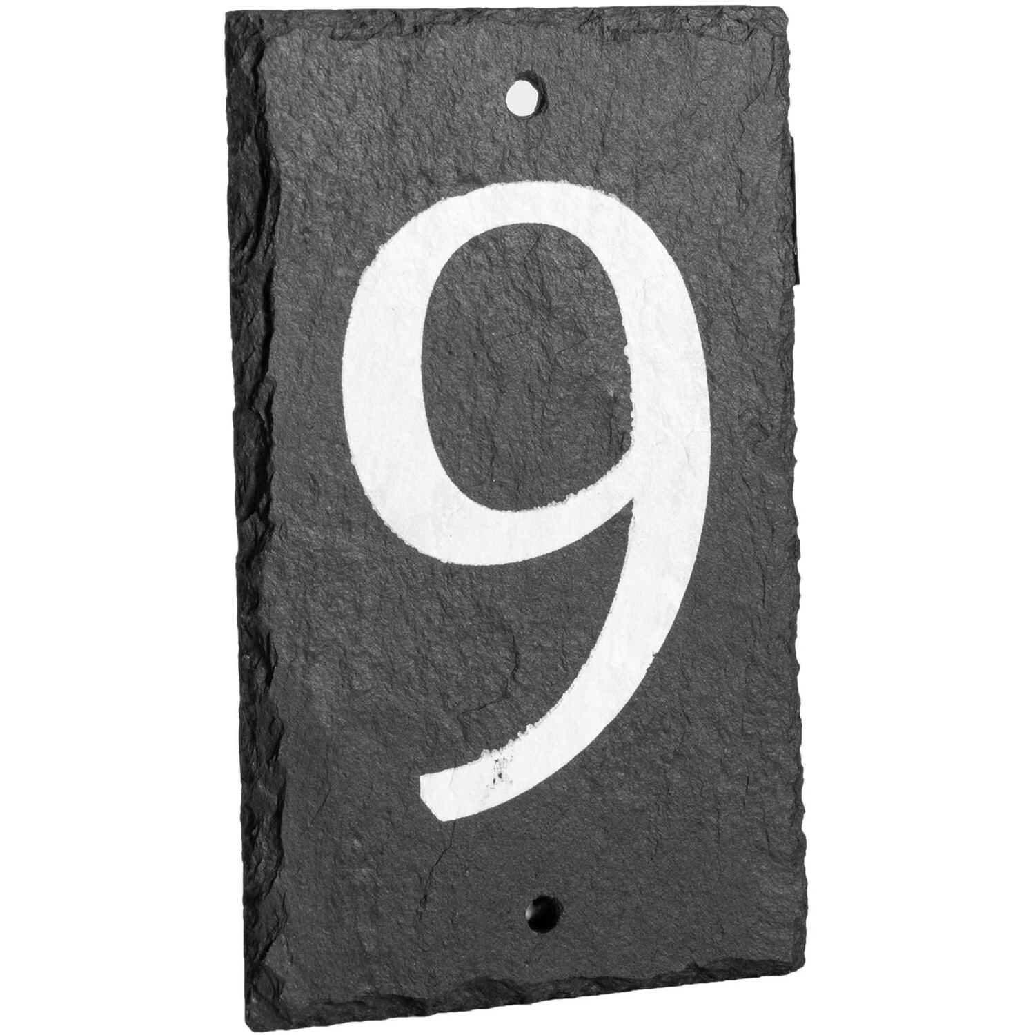 Number 9 Slate House Sign