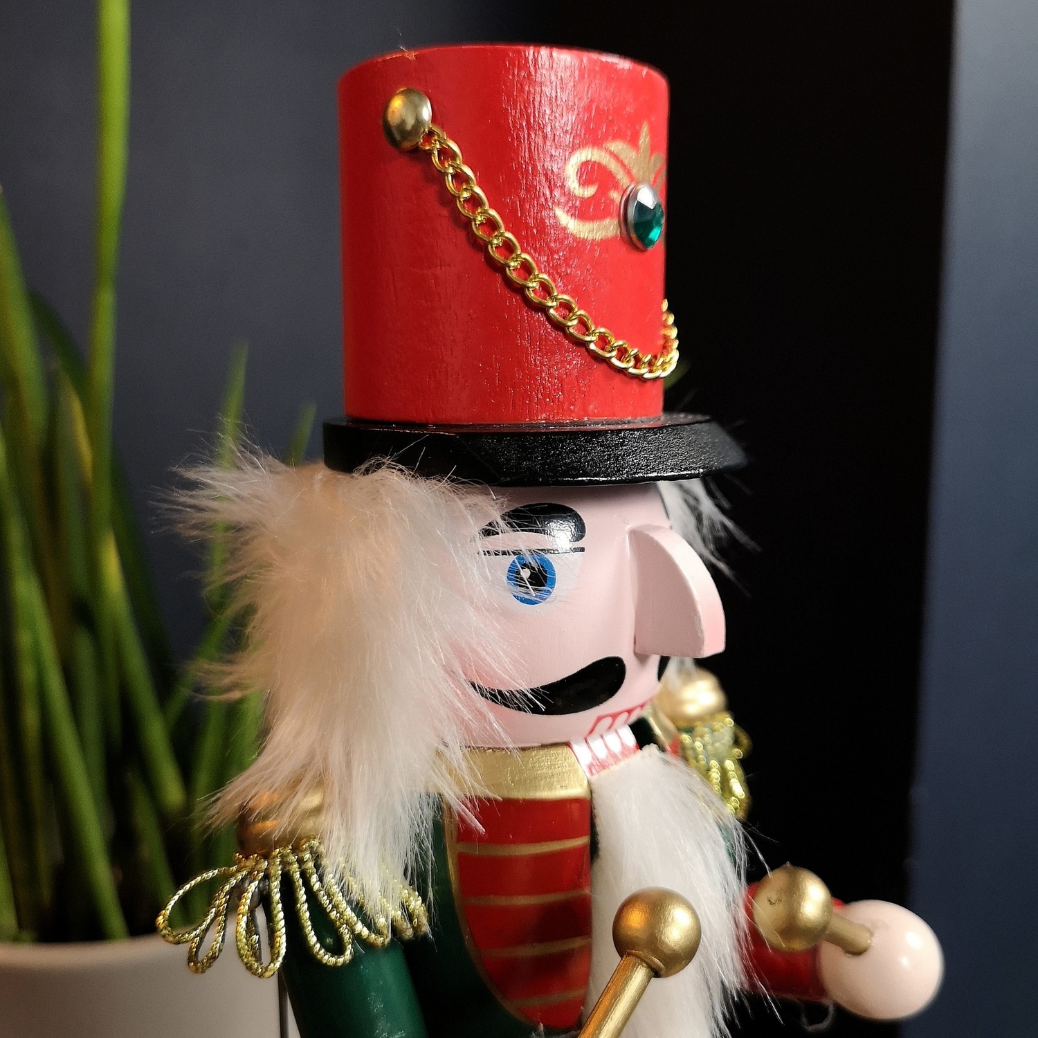 Musical Christmas Drummer Wooden Nutcracker Decoration