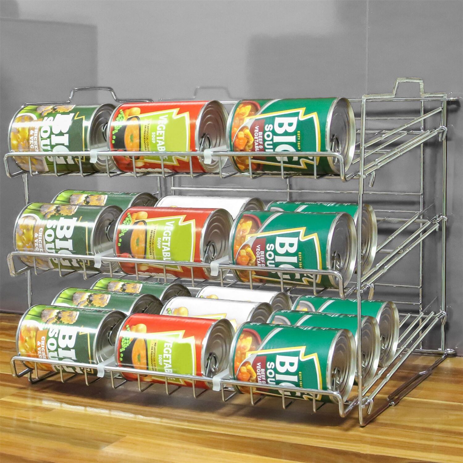 3 Tier Tin Can Rack