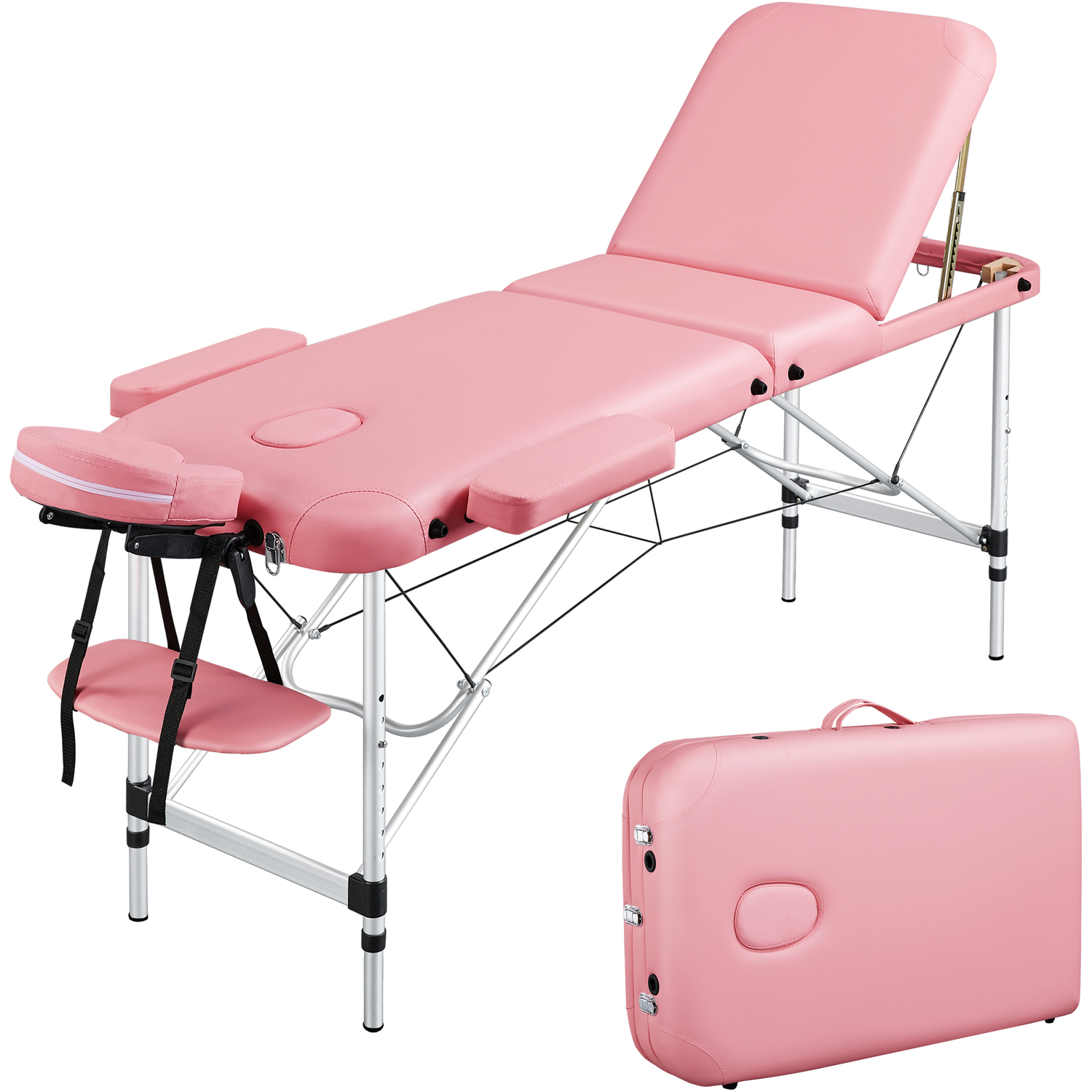 3 Fold Professional Massage Bed with Headrest