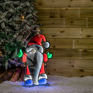 Infinity Christmas Santa on Metal Base with LEDs