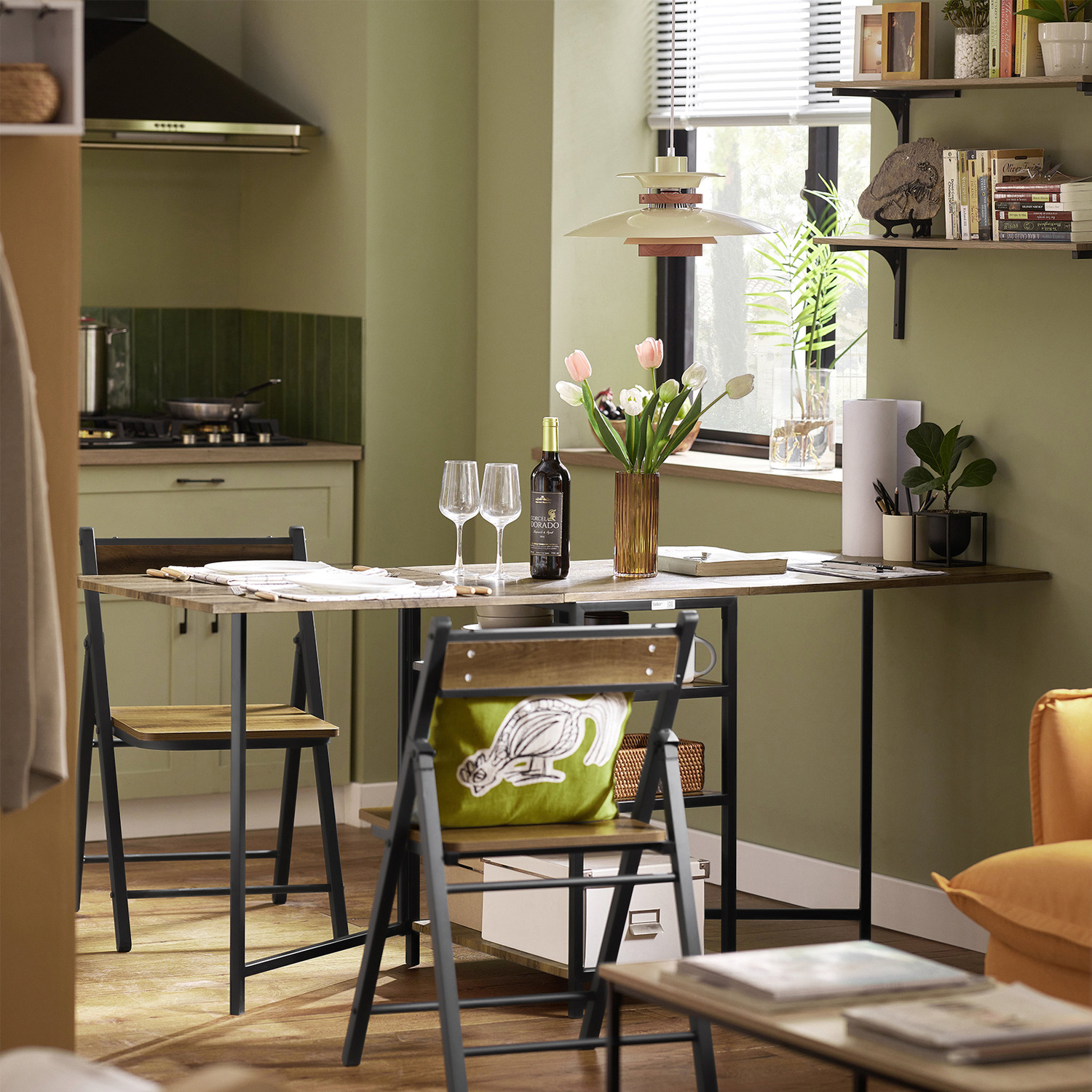 SoBuy Industrial Design Folding Office & Dining Table