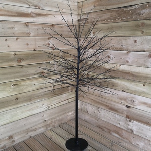 5ft Black Christmas Blossom Tree with 580 Warm White LEDs
