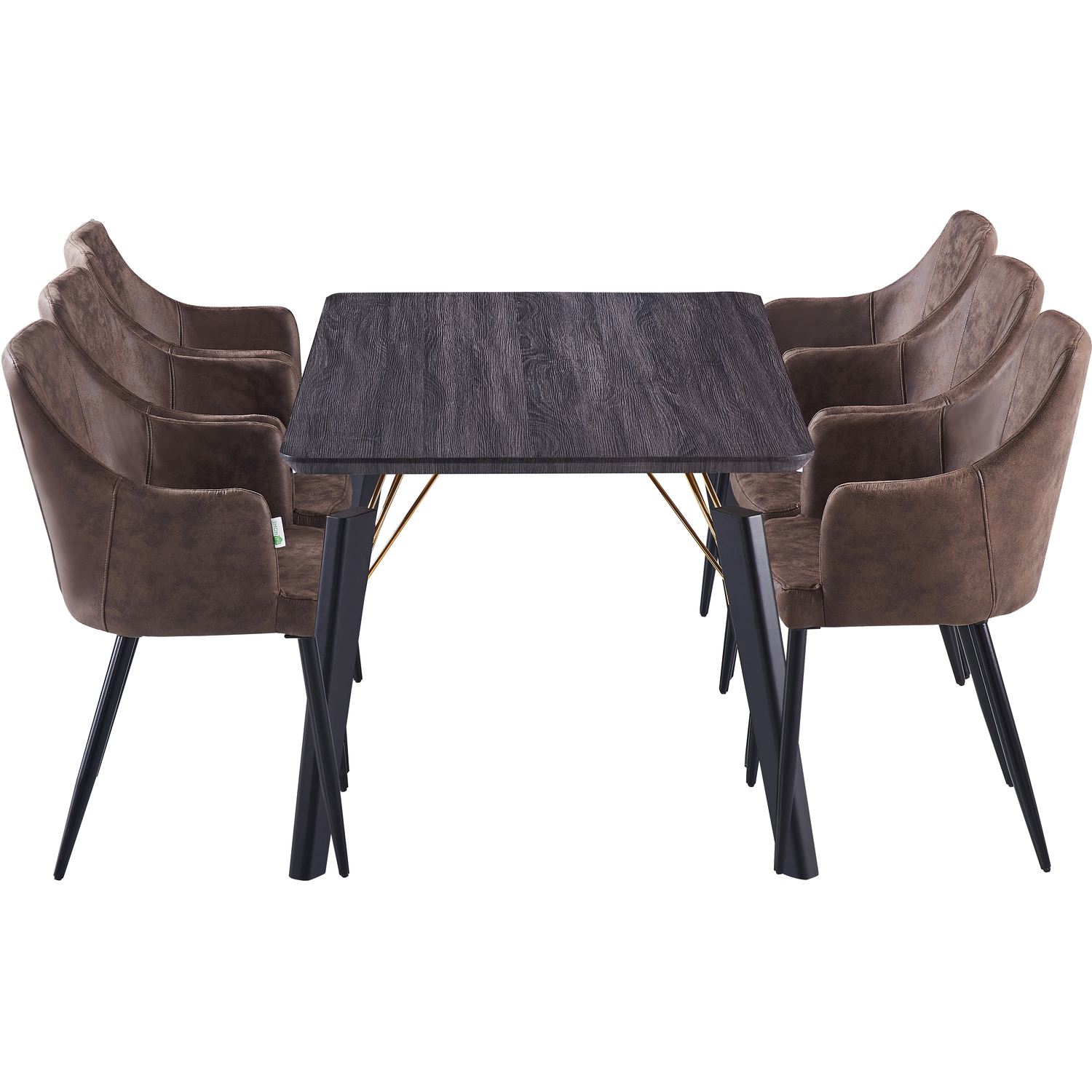 Zarah Cosmo LUX Dining Set with a Table and 6 Chairs
