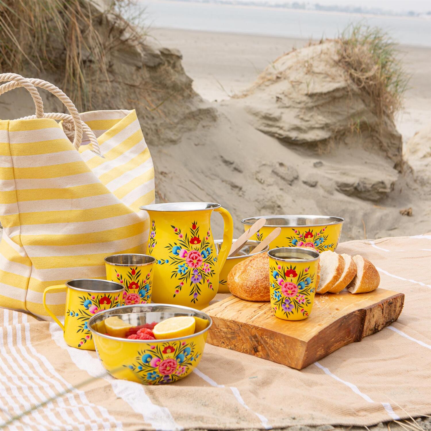 3pc Picnic Bowl Set - Pansy