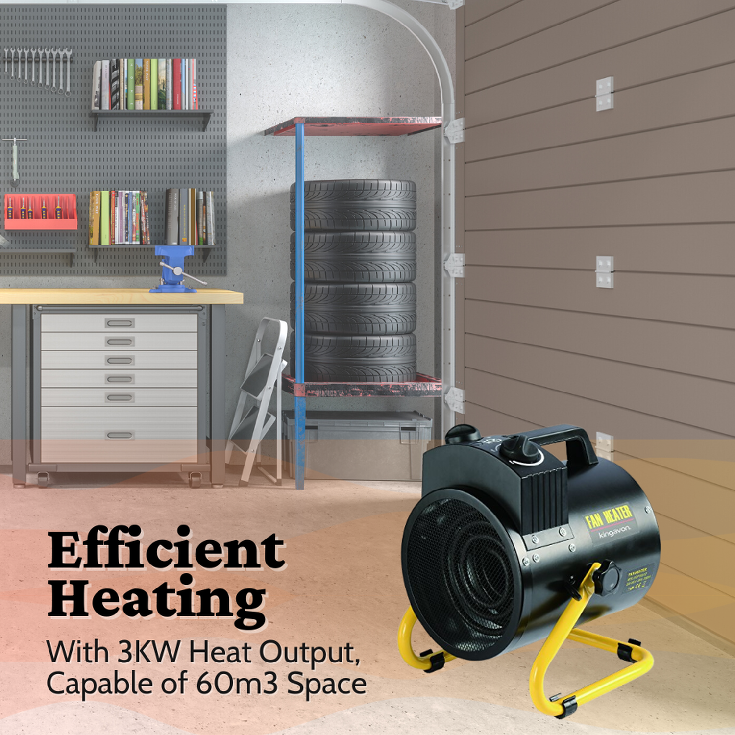 3KW Electric Fan Heater