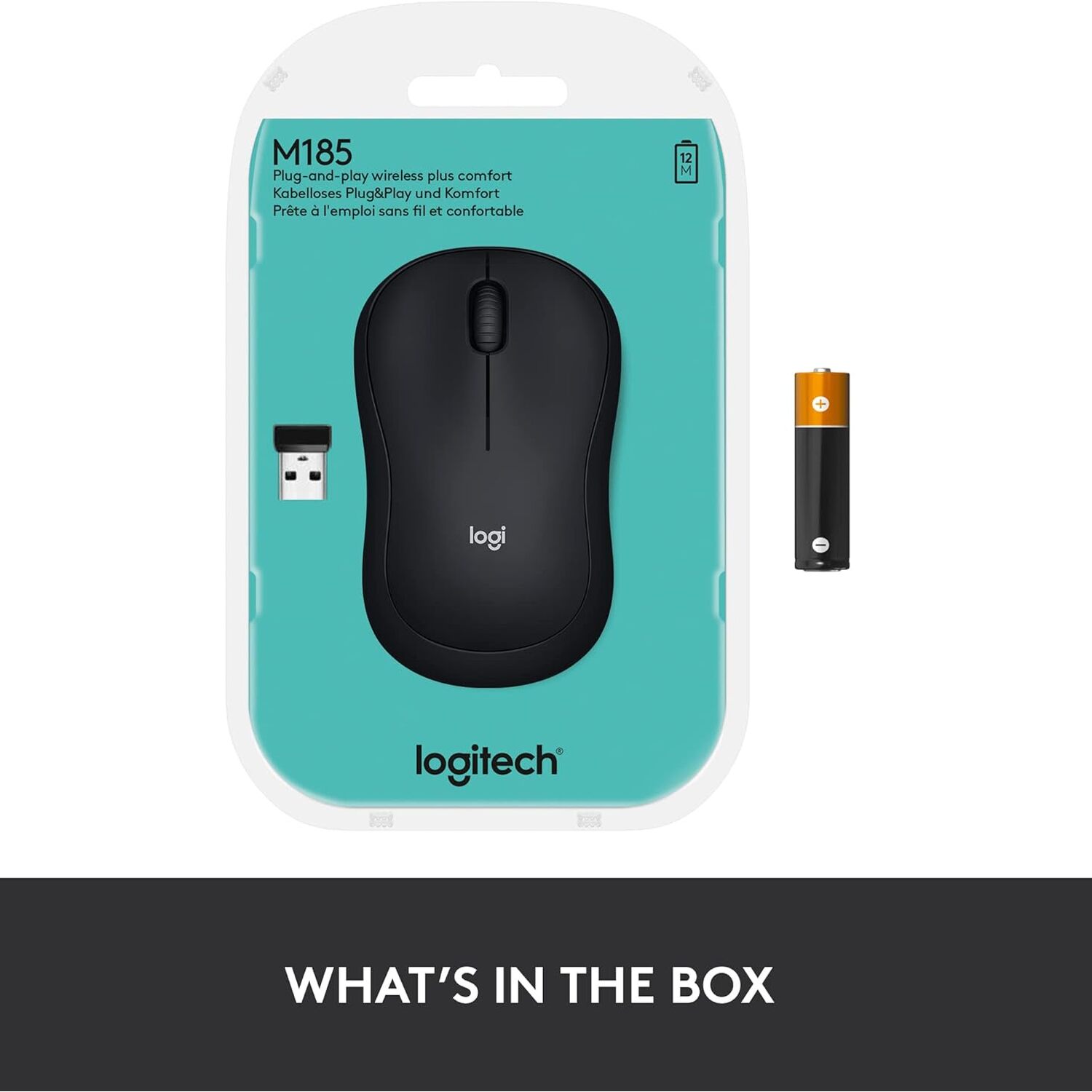 Logitech M185 Wireless Mouse Black