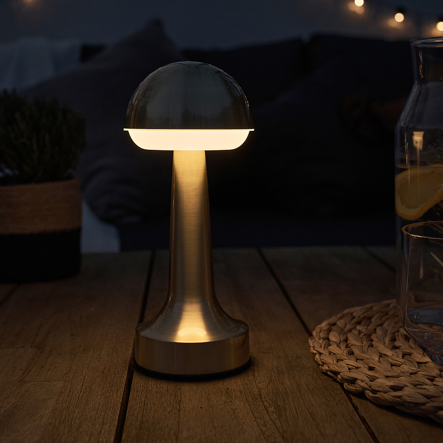 Troy Outdoor Touch Table Lamps - Set of 3