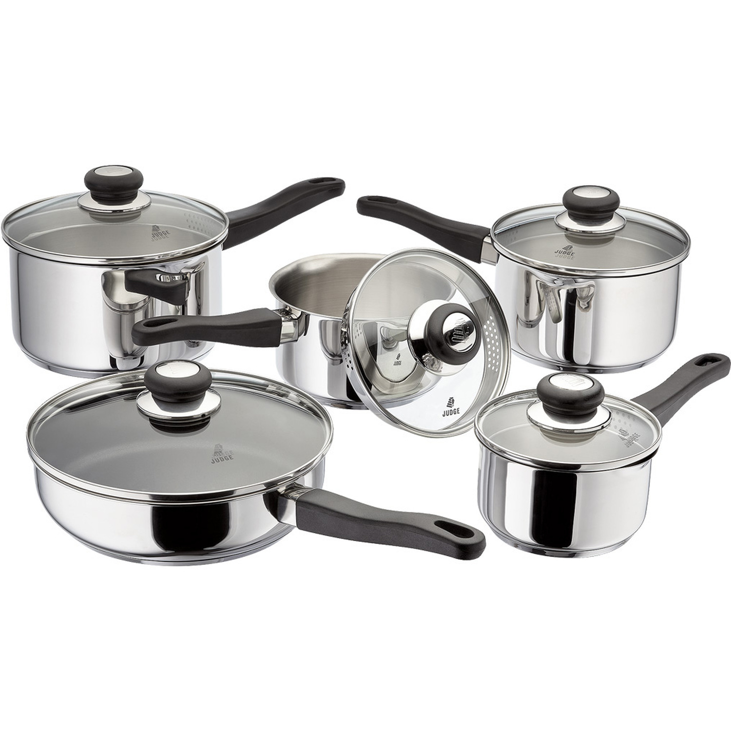 Vista, 5 Piece Draining Saucepan Set