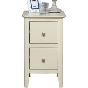 Cream 2 Drawer Bedside Cabinet