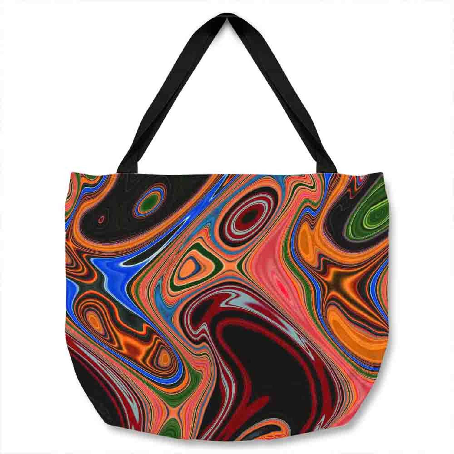 Pyschedelic Marble Pattern Tote bag