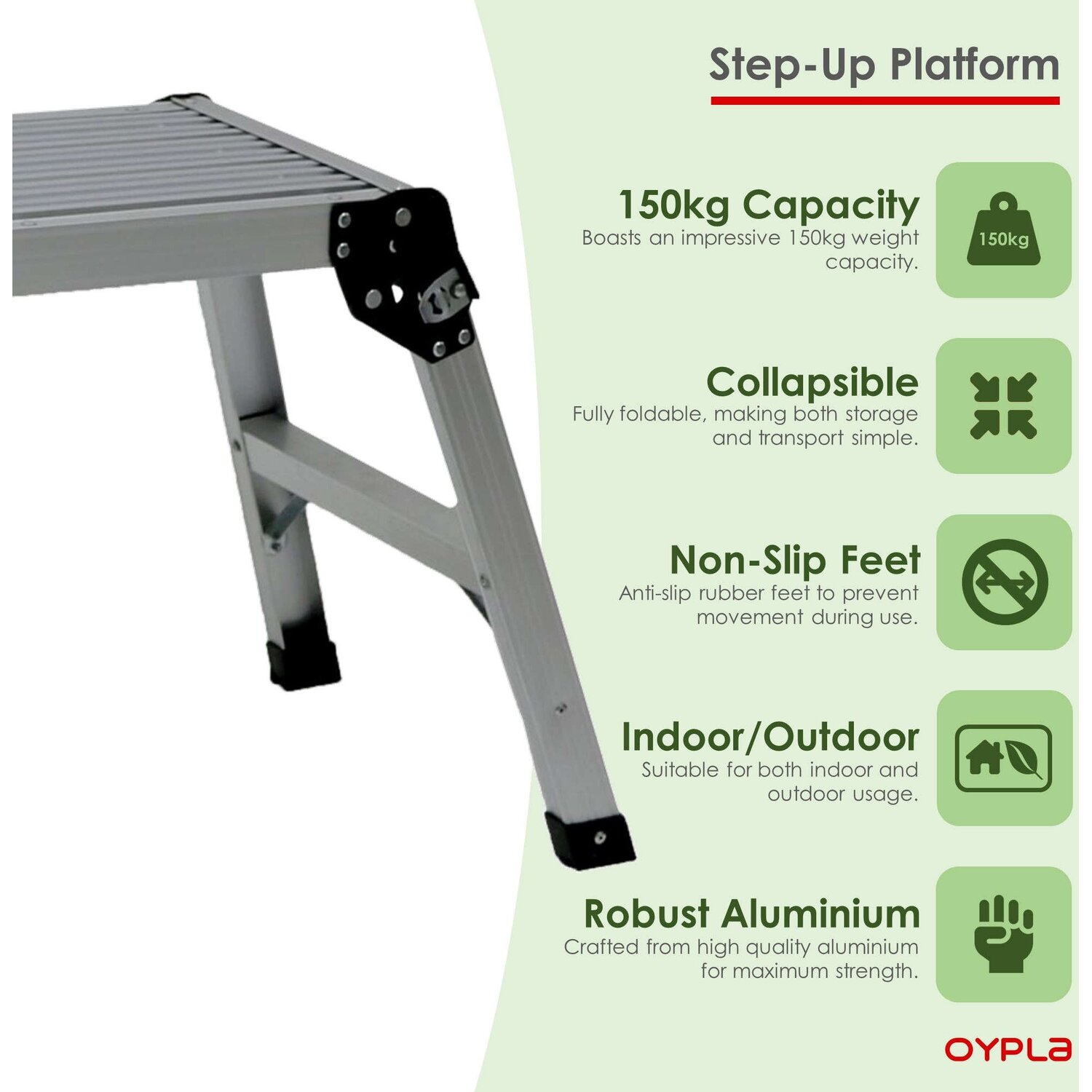 150kg Folding Aluminium Work Platform Step Up Bench