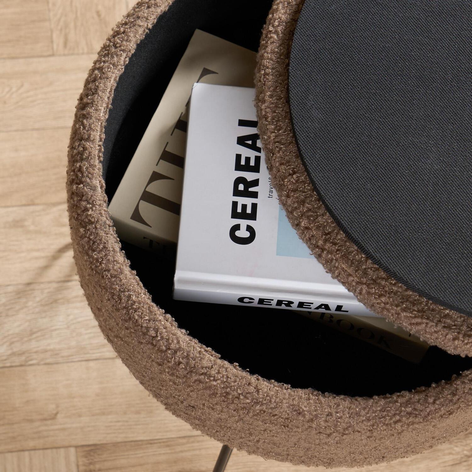 Boucle Storage Hairpin Stool
