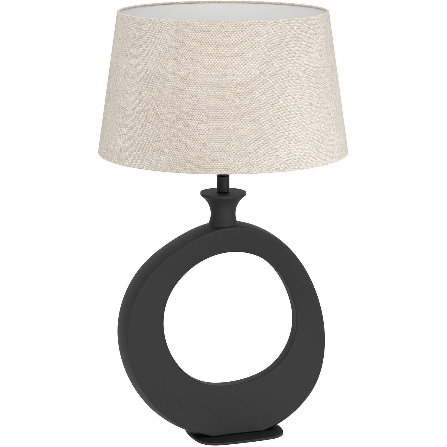 EGLO Diezma Black and Natural-Coloured Table Lamp