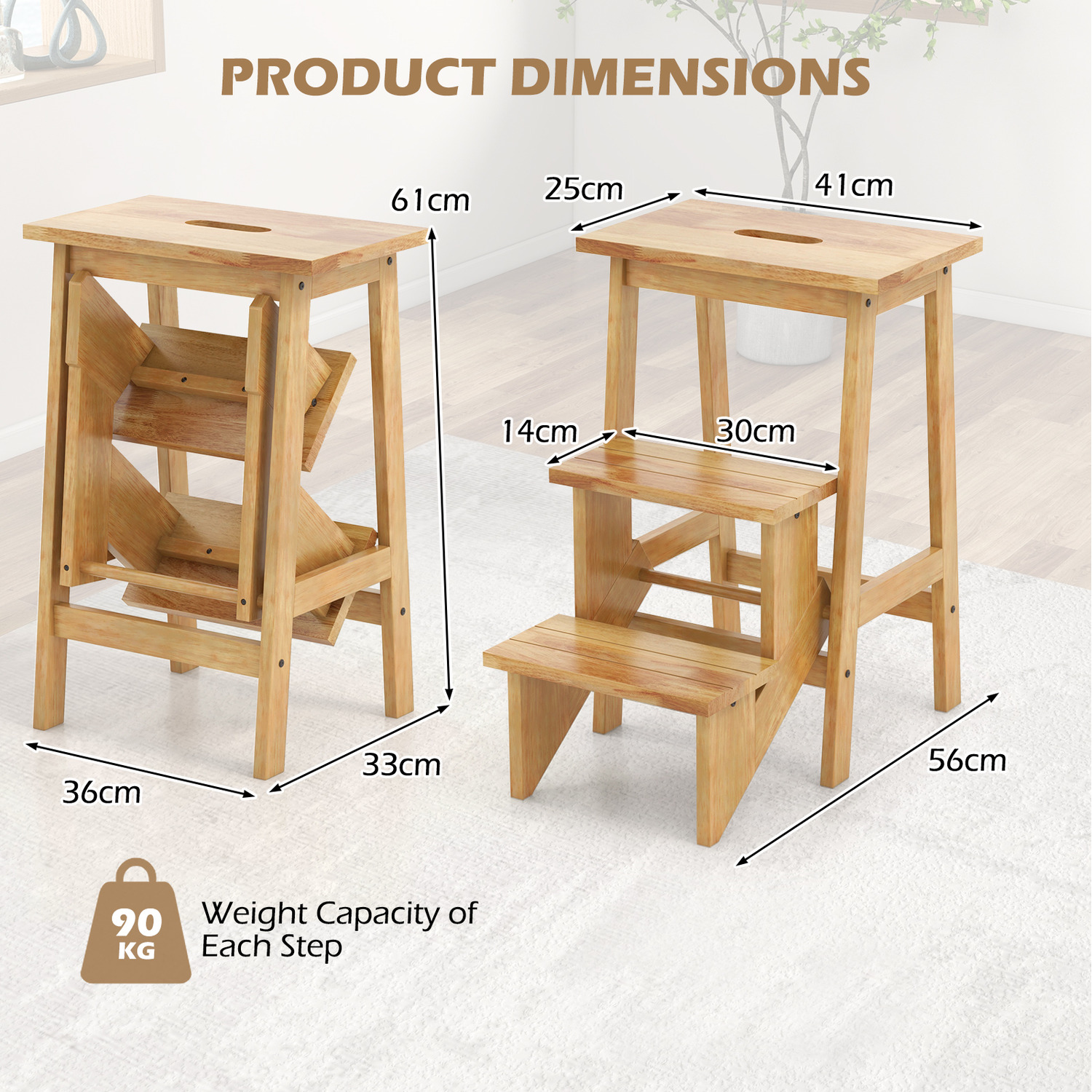 3-Tier Folding Step Stool