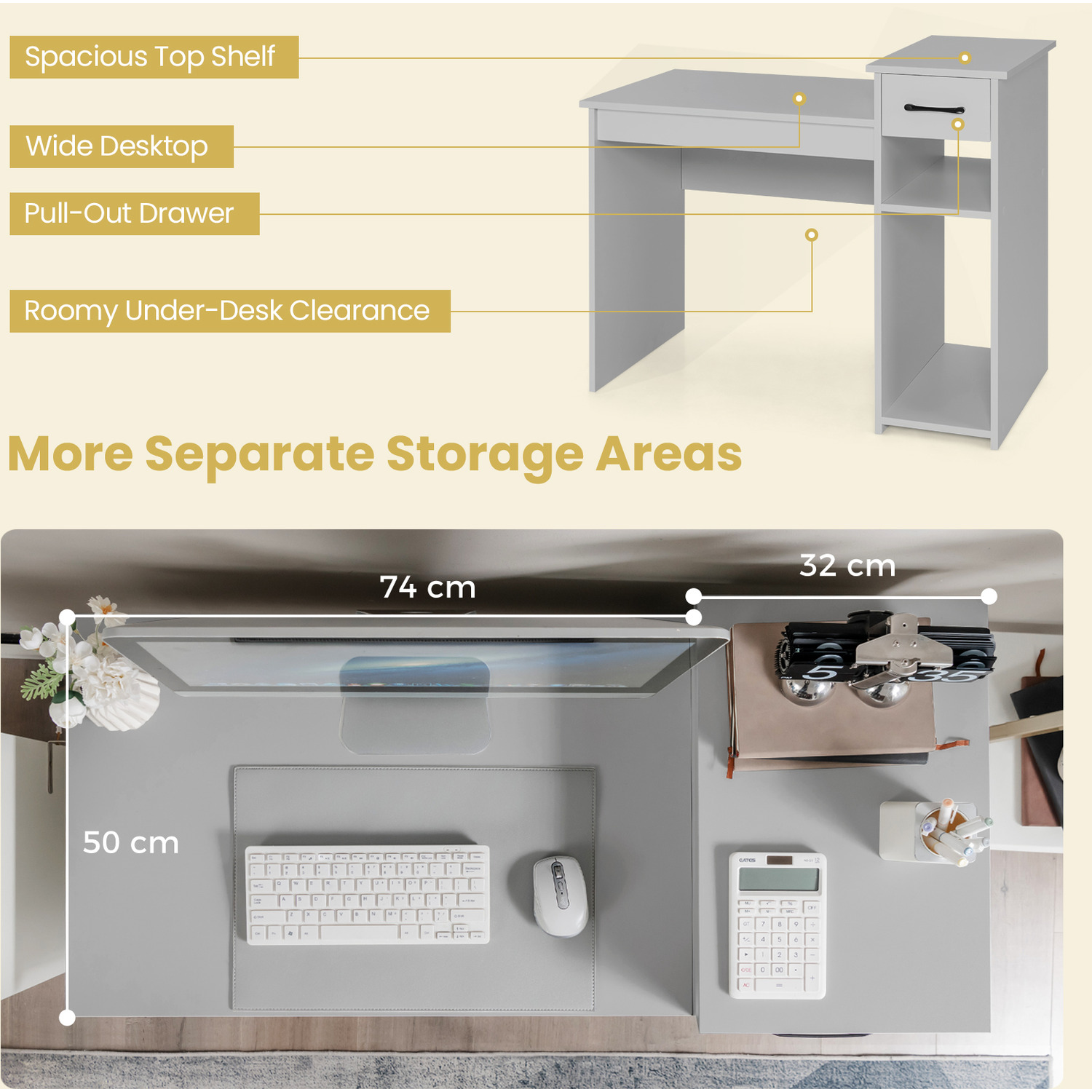 Modern Computer Table Writing Workstation