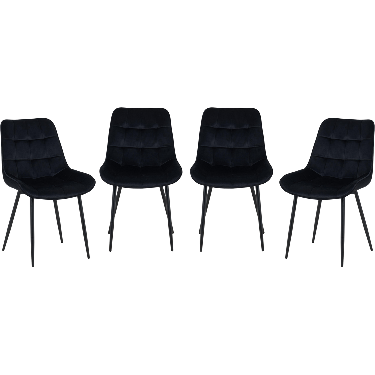 Colorado Dining Table with 4 Erica Velvet Chairs