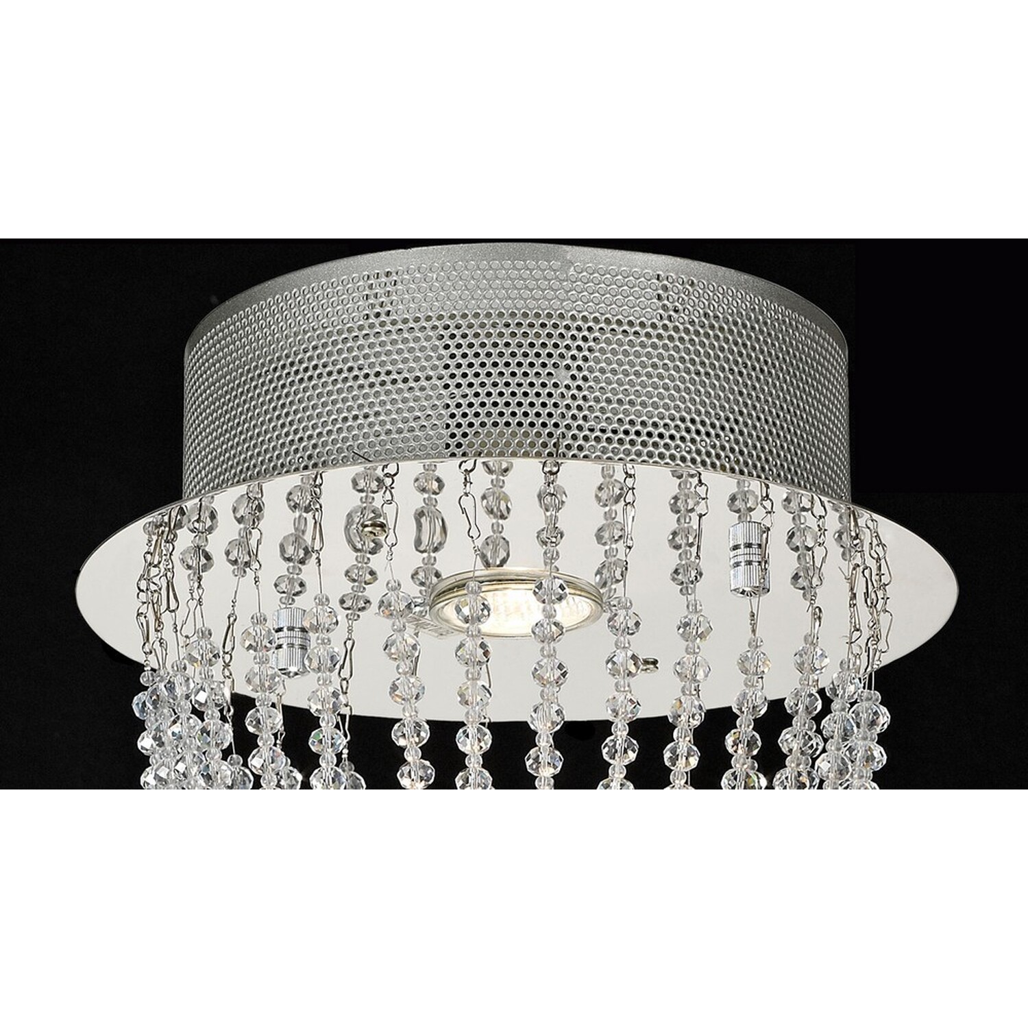 Camilla Ceiling Round 1 Light Polished Chrome, Crystal