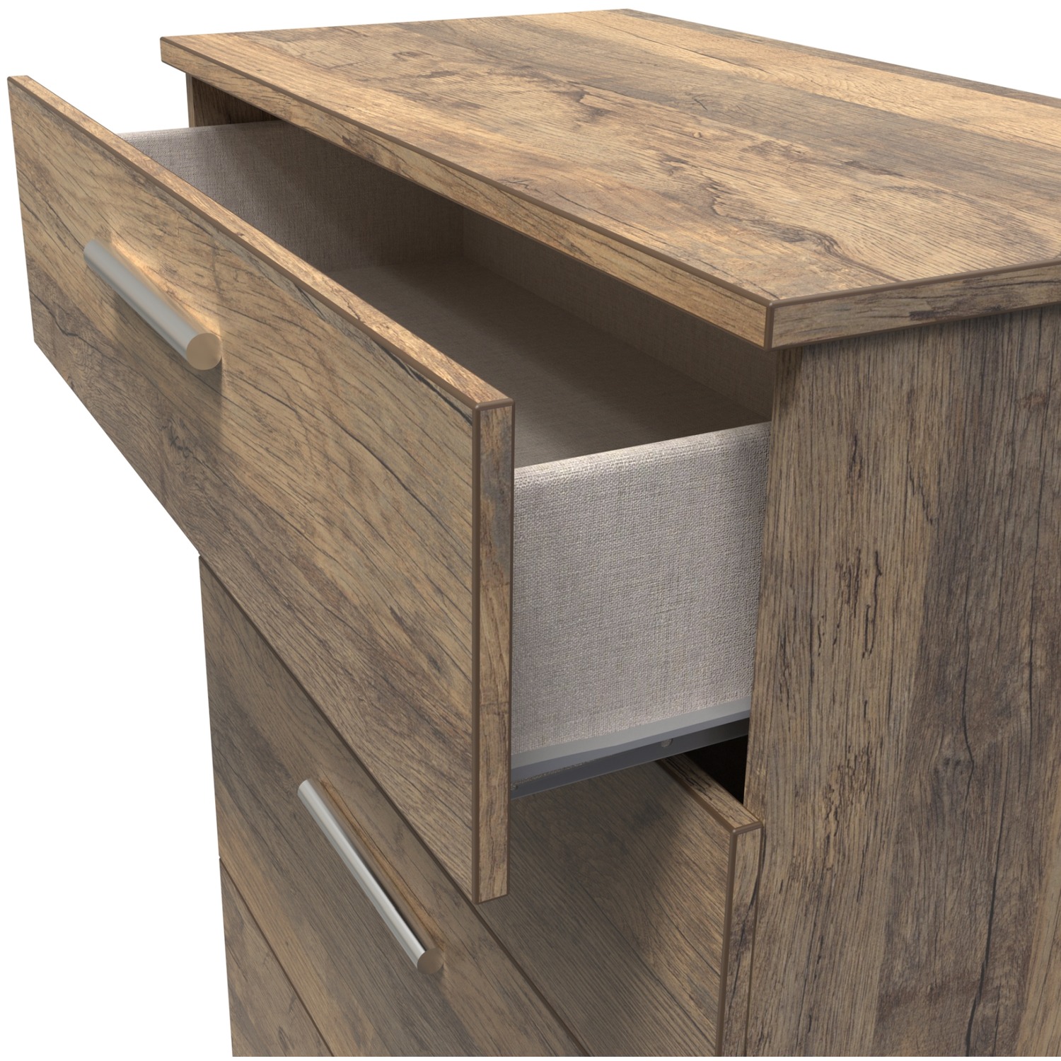 Contrast Ready Assembled 4 Drawer Deep Chest