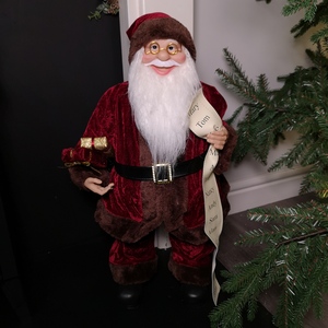 60cm Standing Father Christmas Holding Name List Gifts