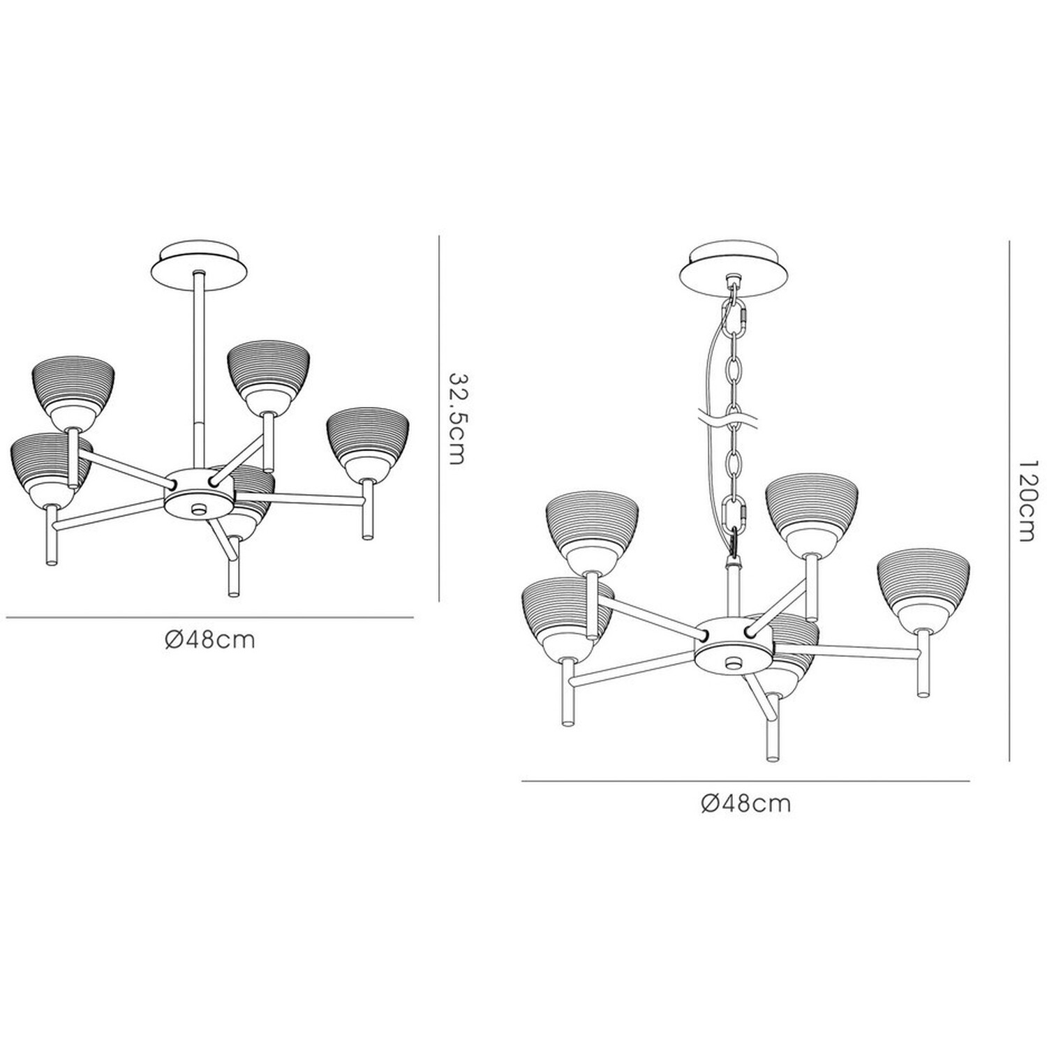 Avalon Ceiling G9 Ceiling Pendant, Semi Ceiling, Chrome, Prismatic Glass