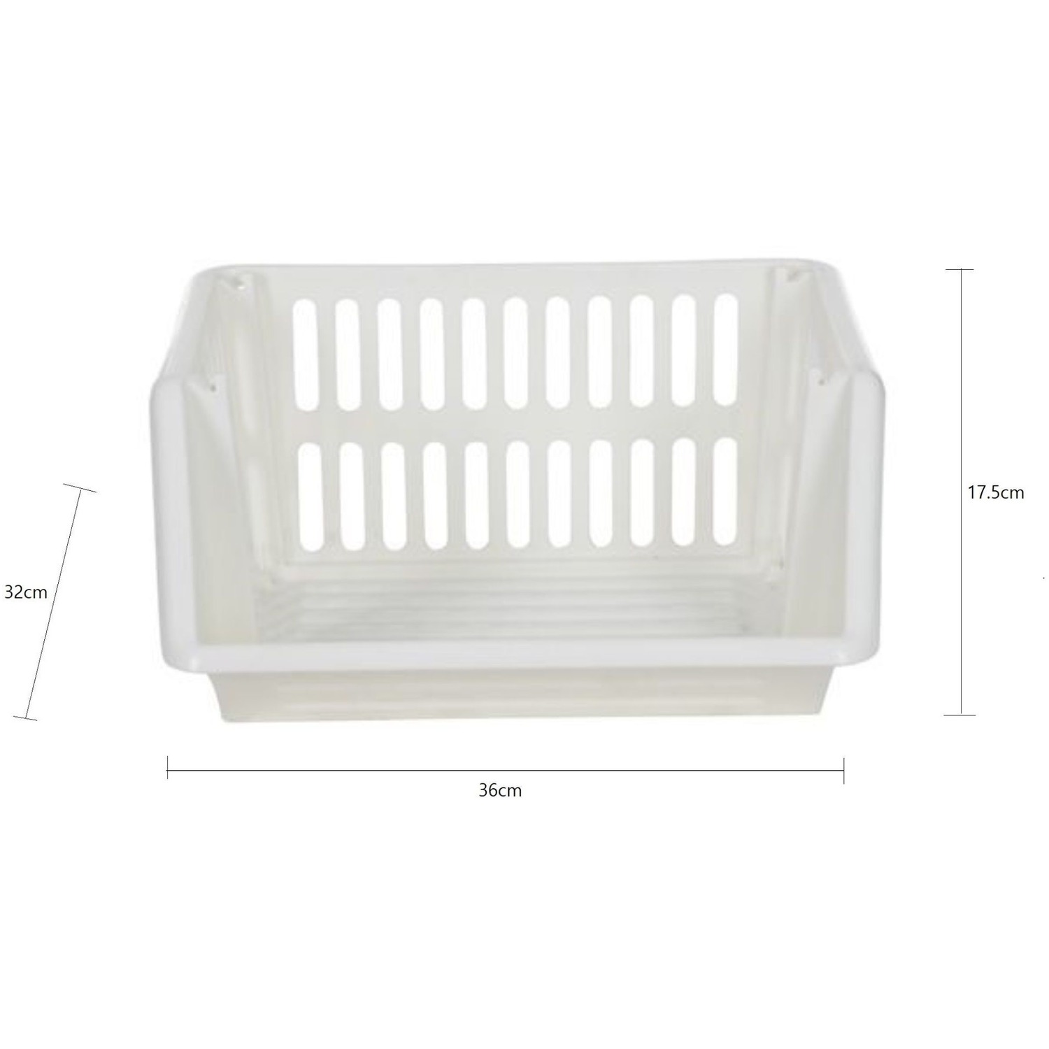 Large Cream Stacking Storage Baskets 3 Tier Home Kitchen Office