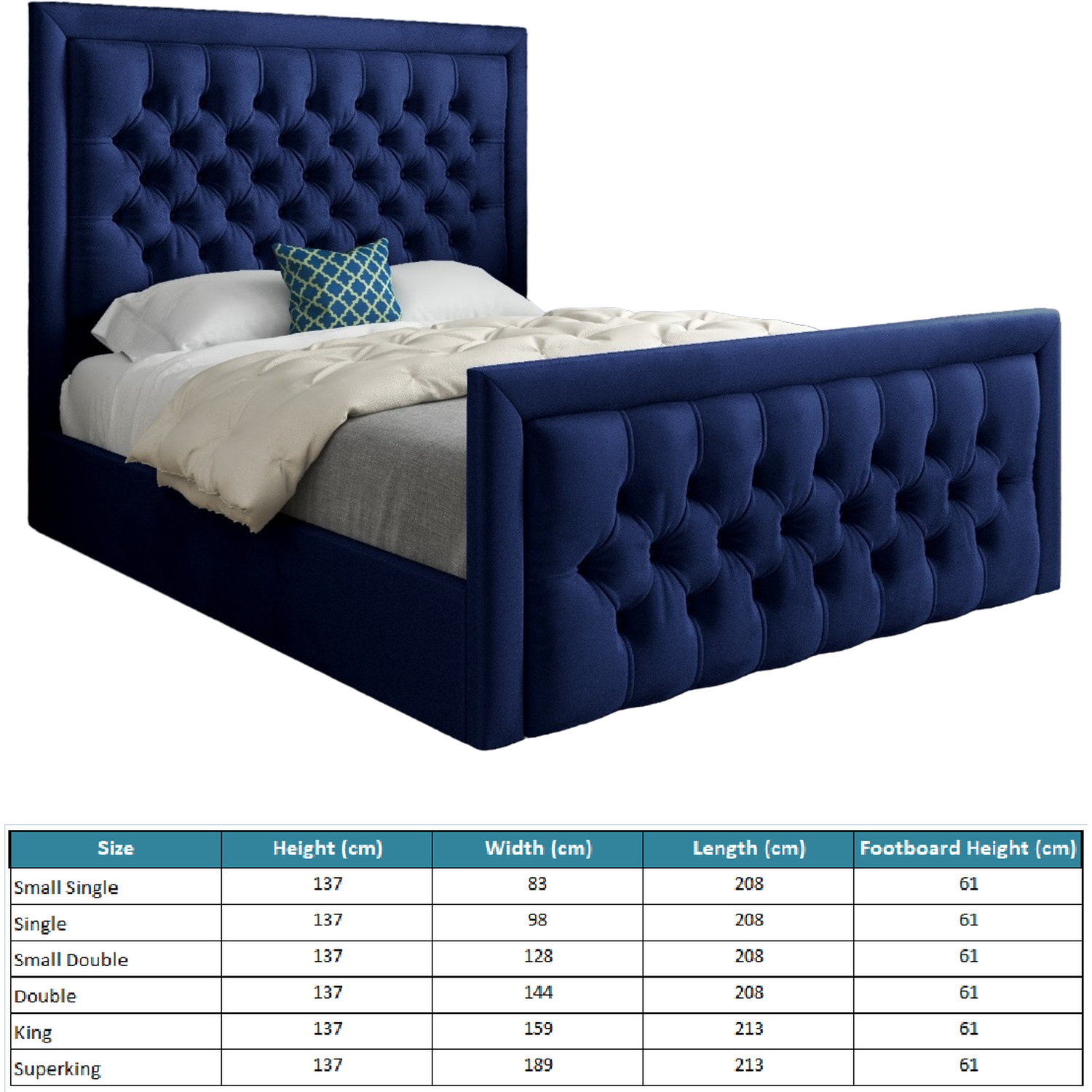 Rovigo Upholstered Soft Velvet Bed Frame