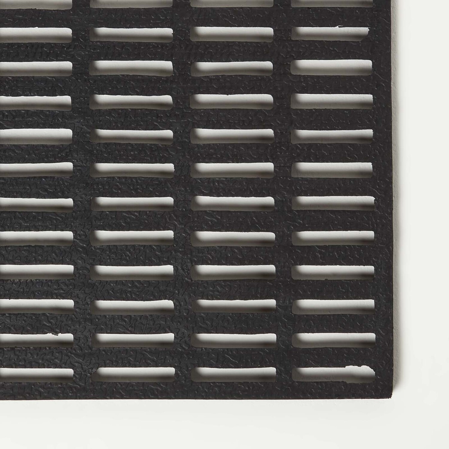 Black Grid Rubber Door Mat