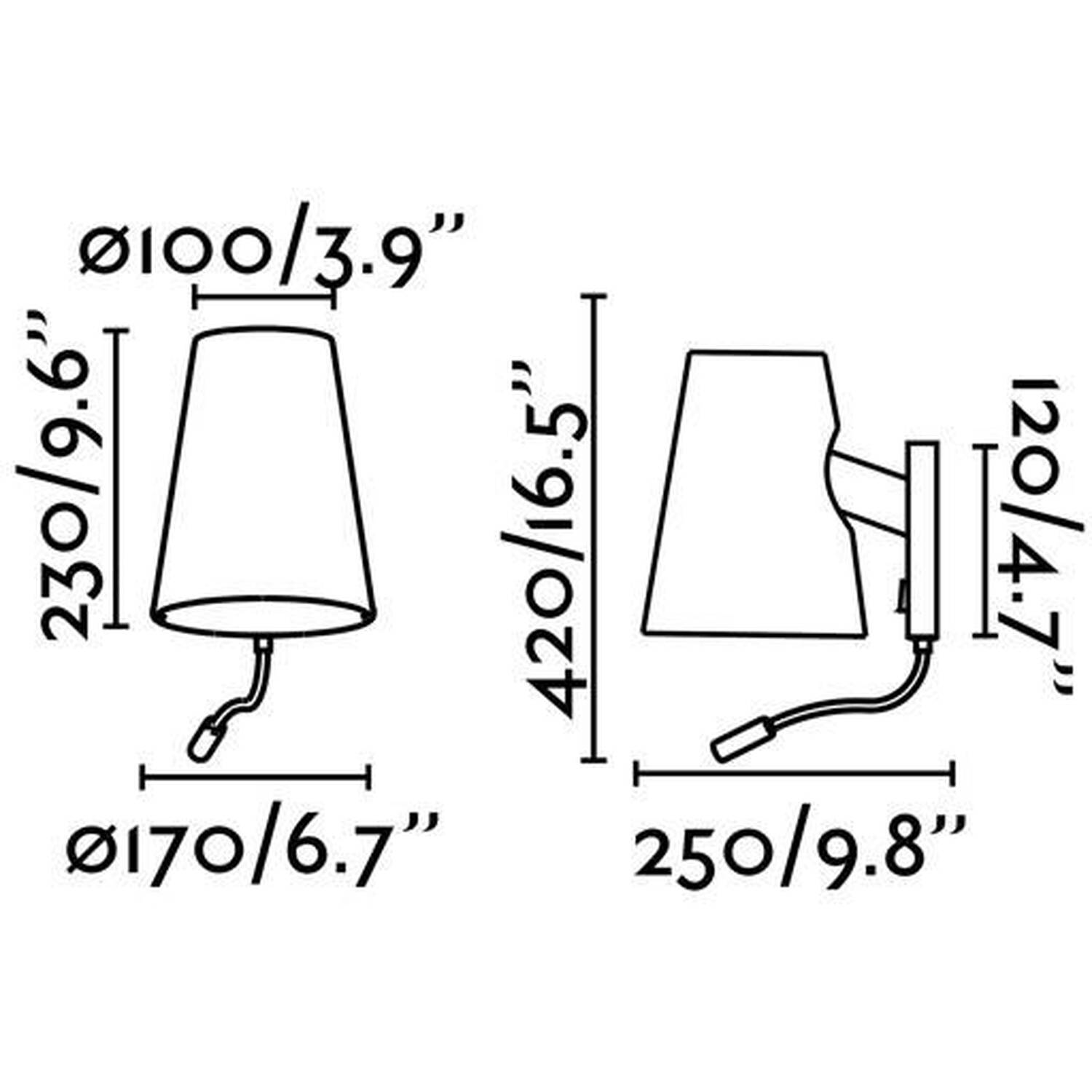 Lupe 1 Light Indoor Wall Light Chrome, White with Reading Lamp, E27