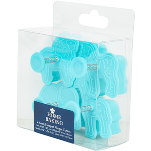 Set of 4 Animal-Shaped Cookie Cutters