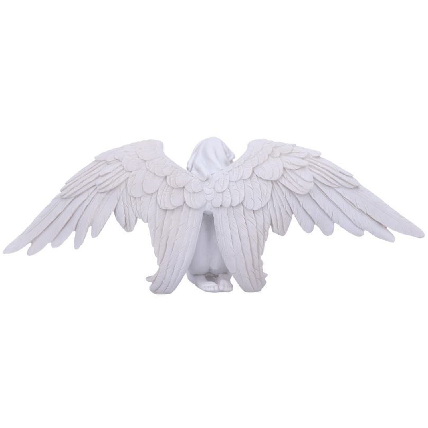 White Angels Offering Kneeling Caped Angel Figurine