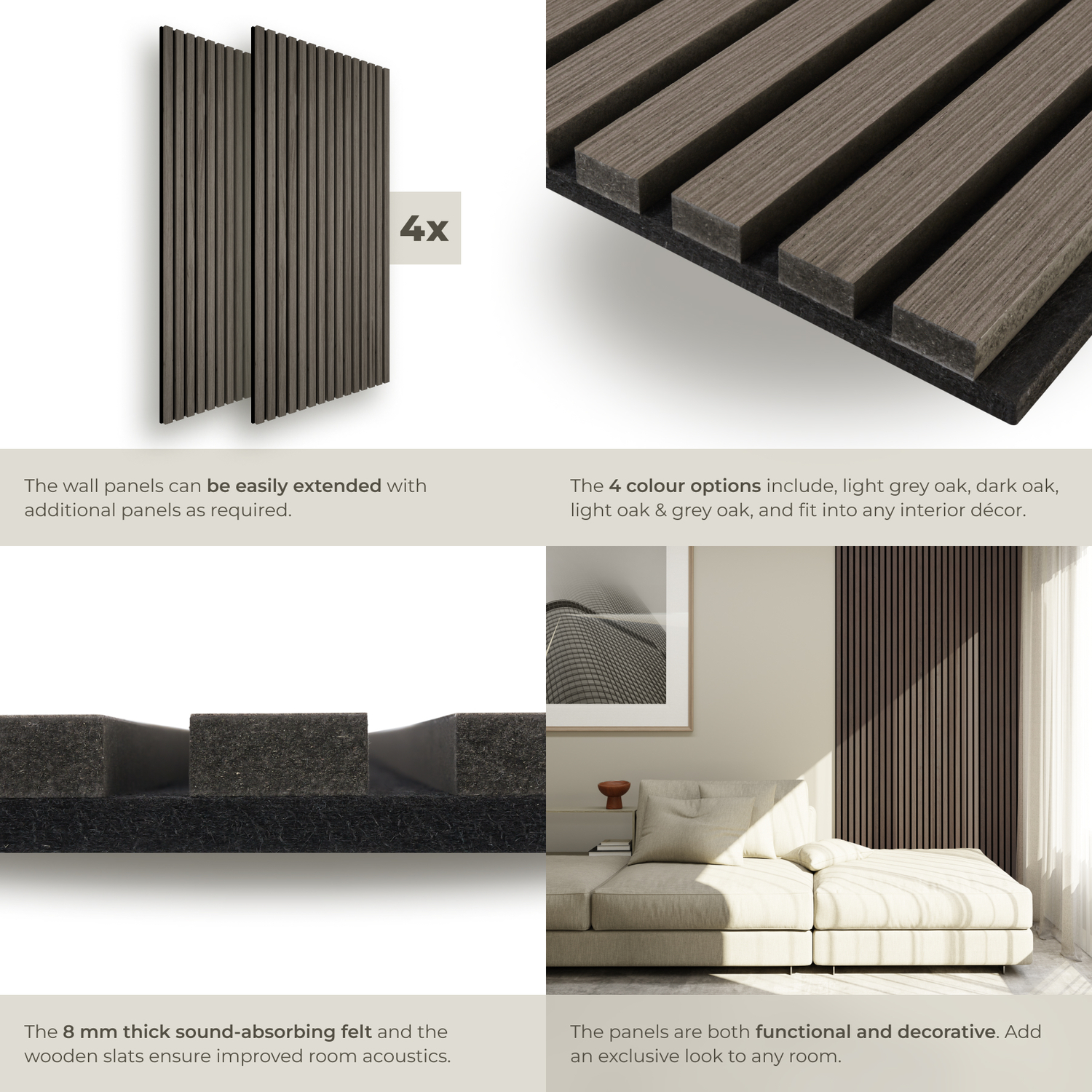 Acoustic Wall Panels with Wood Effect
