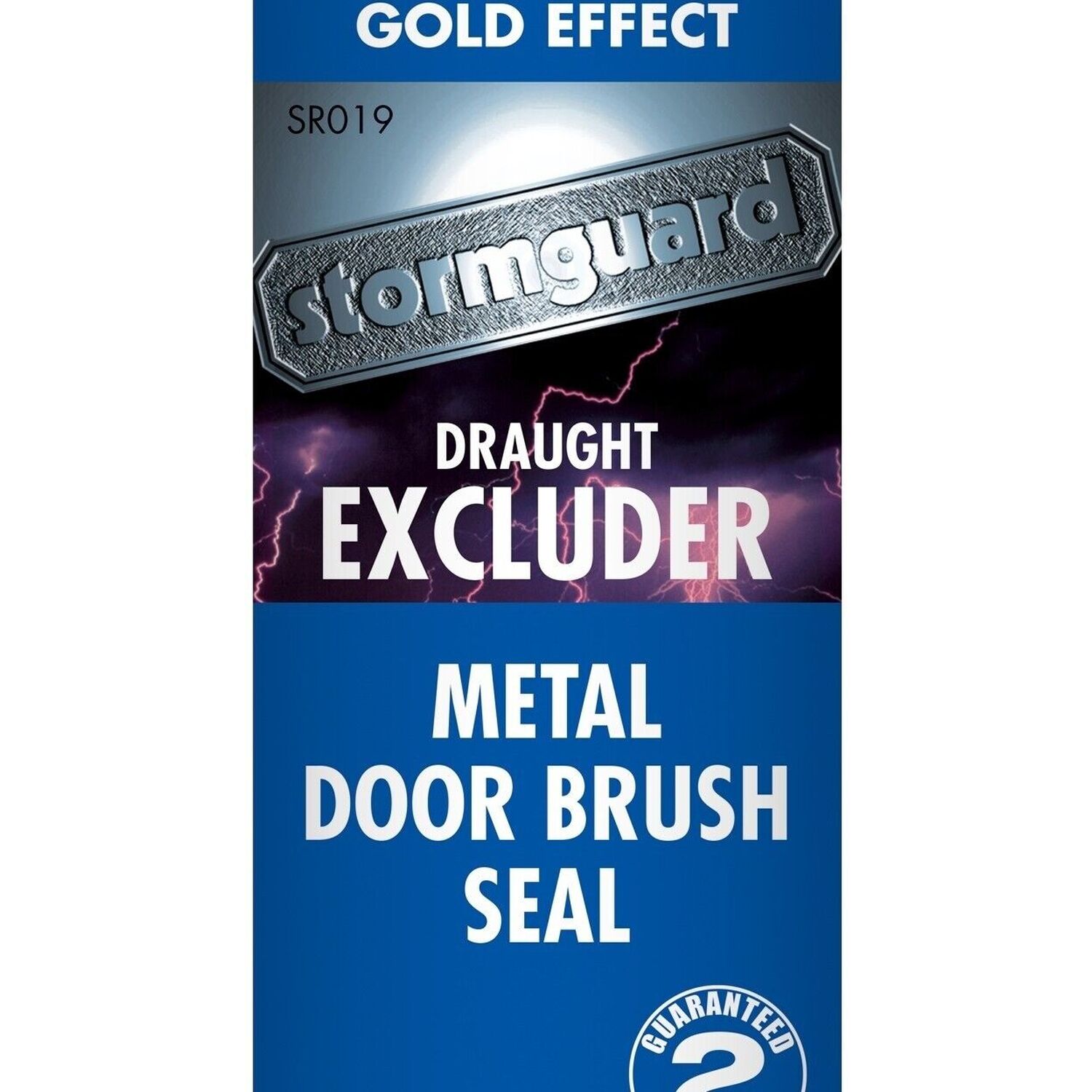 Stormguard Draught Excluder Metal Door Garage Brush Seal Gold Effect 914mm