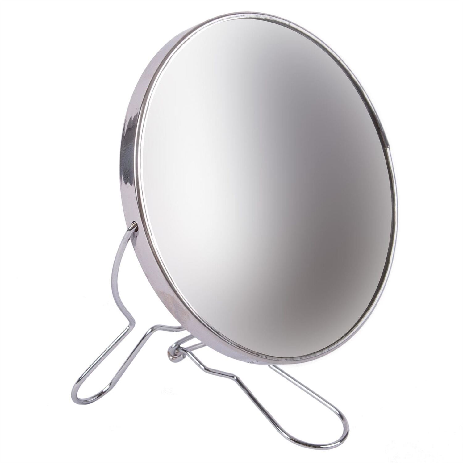 14cm Folding Metal Mirror Silver