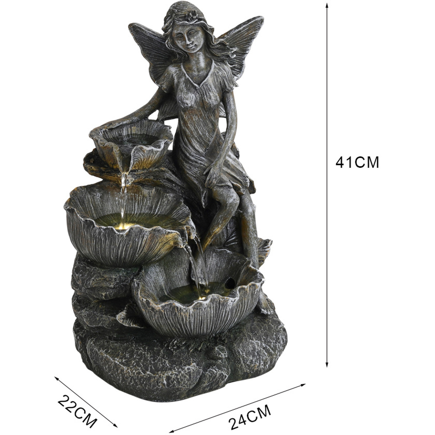 Garden Fairy Solar LED Water Feature