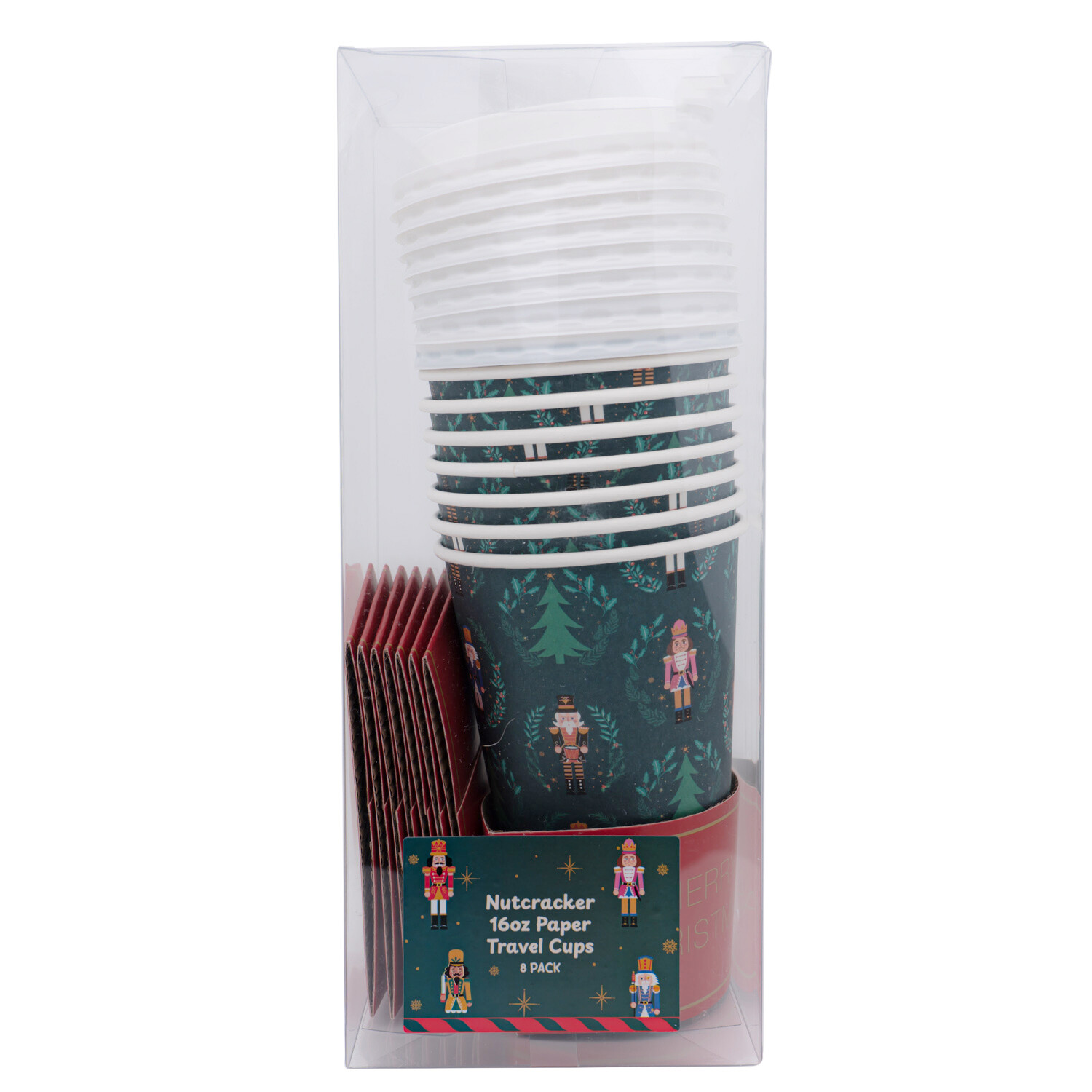 Pack of 8 Nutcracker Paper Travel Cups