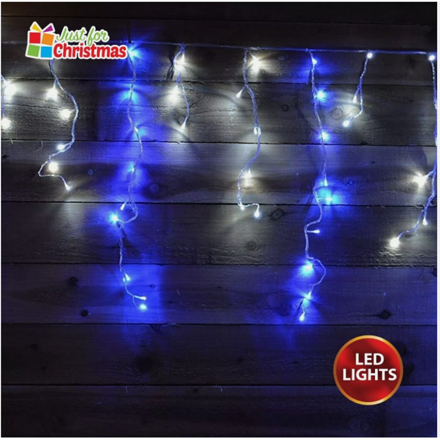 360 LED Blue and Ice White Icicle Christmas Lights