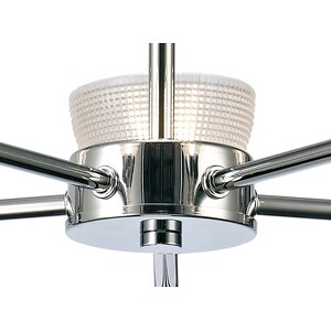 Avalon Ceiling G9 Ceiling Pendant, Semi Ceiling, Chrome, Prismatic Glass