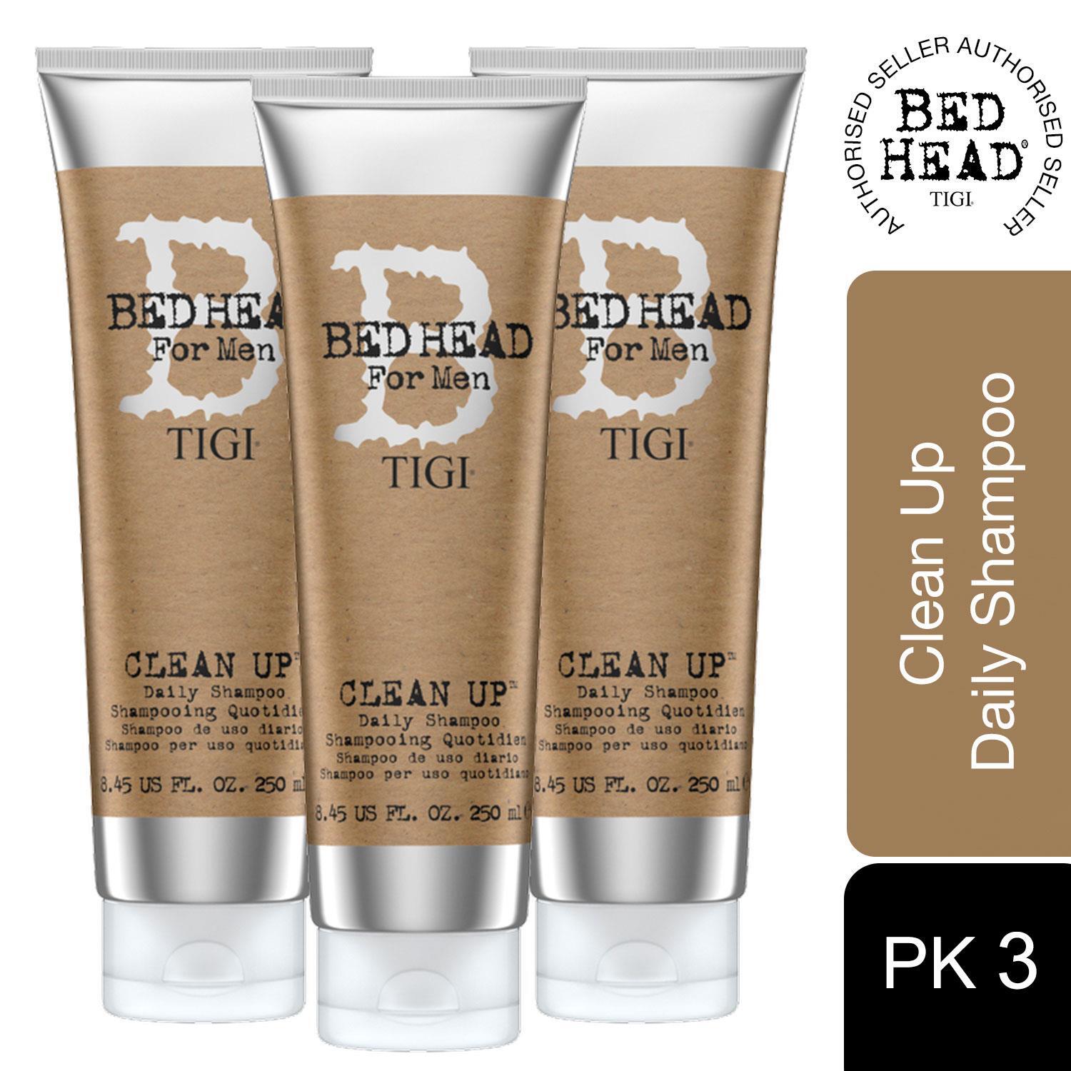 Bed Head for Men by Tigi Clean Up Mens Daily Shampoo for Normal Hair, 250ml