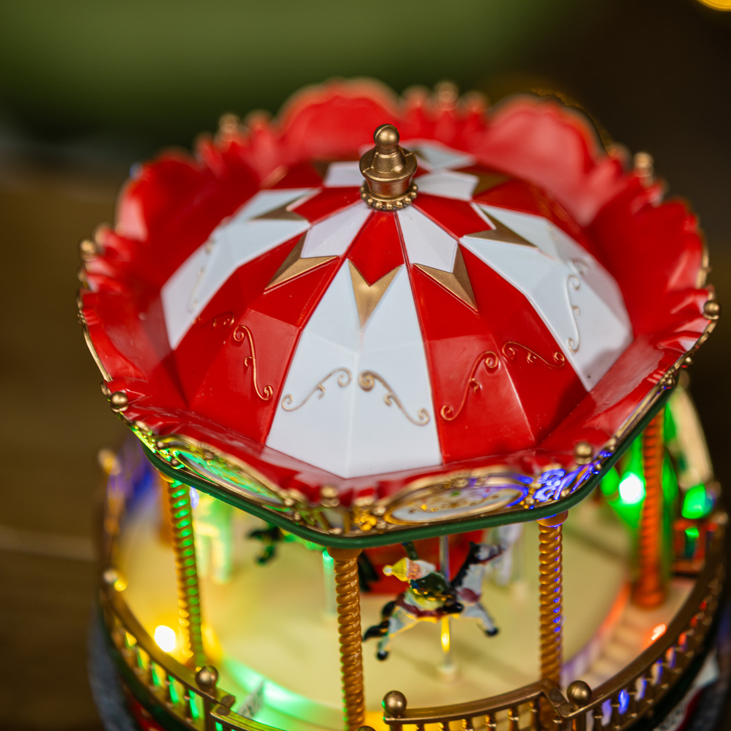 Pre-Lit Musical Carousel Christmas Decoration
