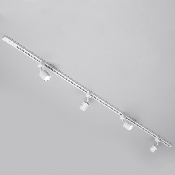 2m Track Light Kit with Soho Spotlight Heads and LED Bulbs