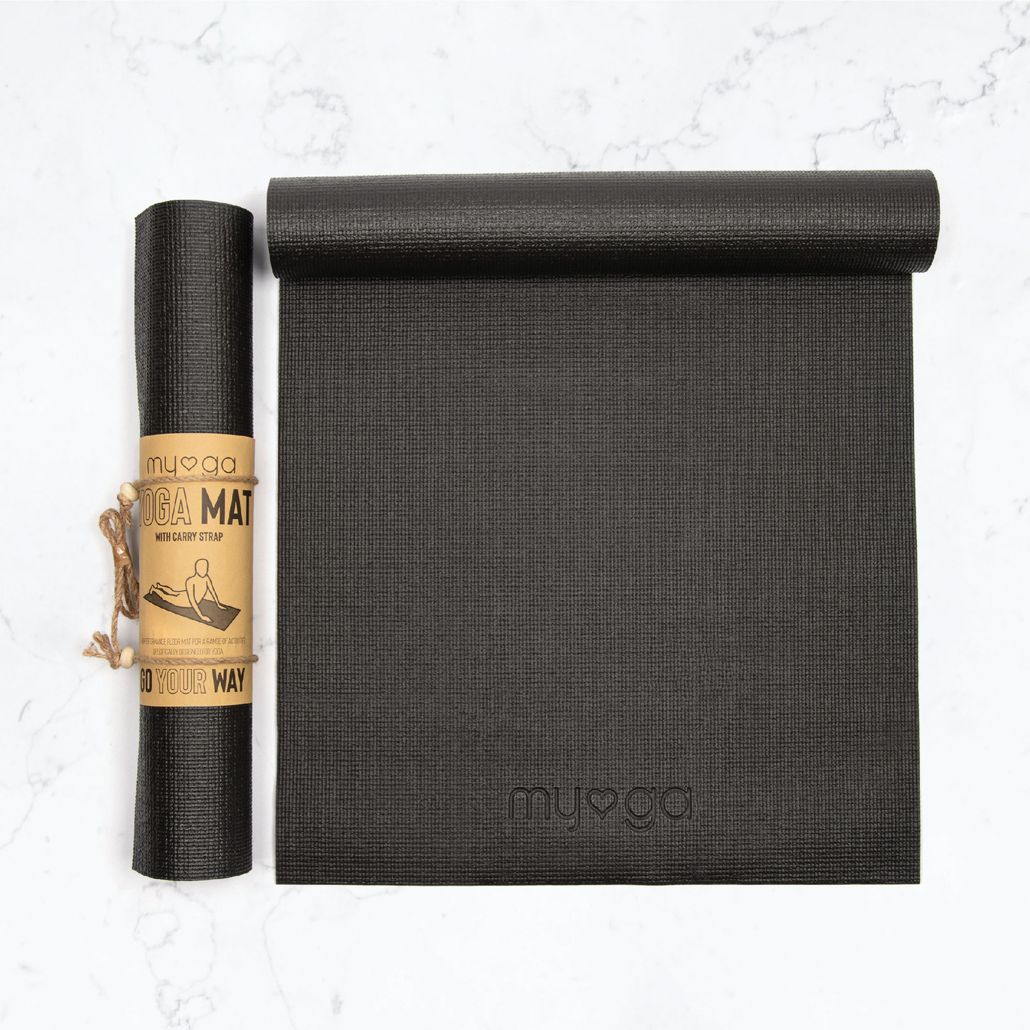 Myga Yoga Entry Mat, Strap Pair of Blocks