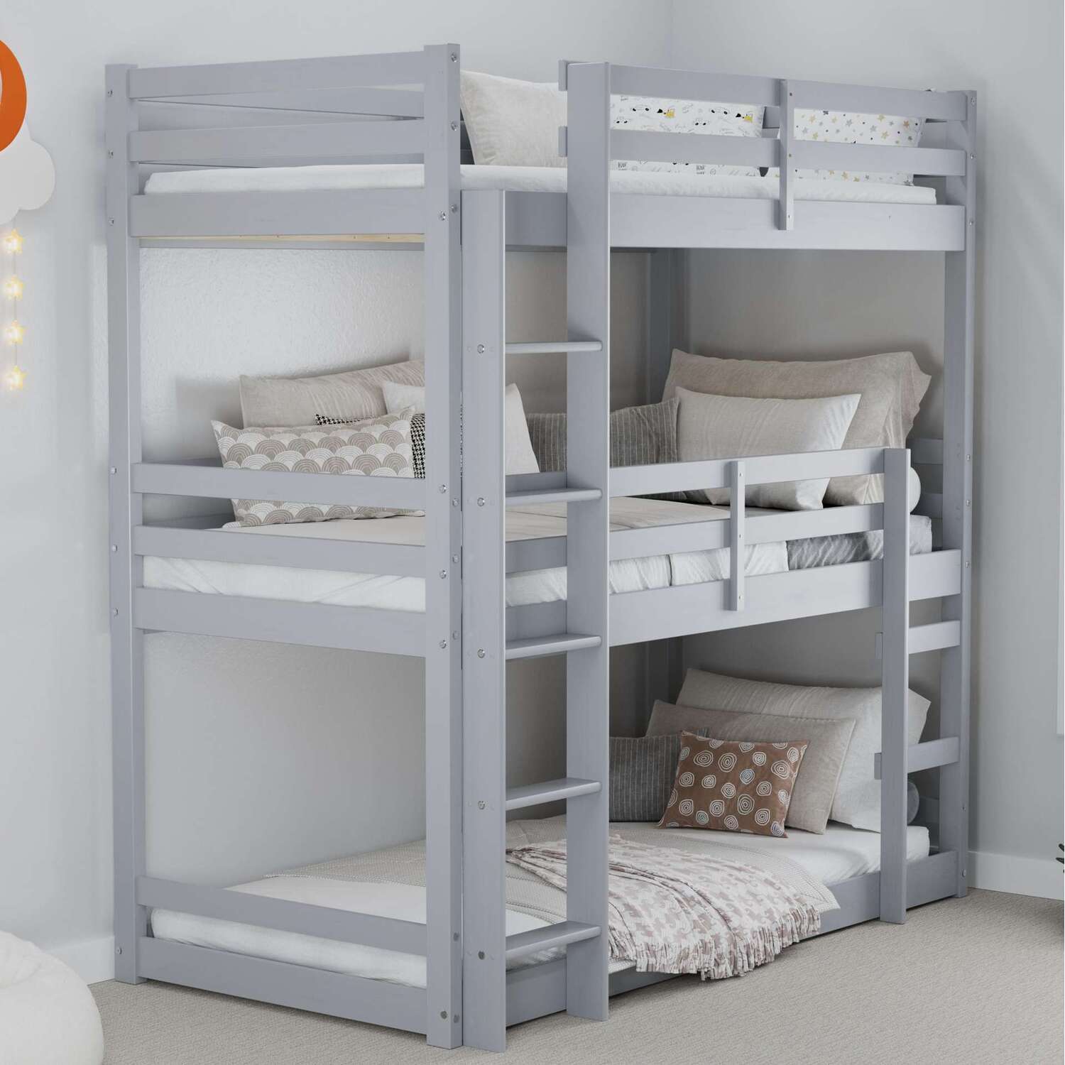 Triple Bunk Bed Frame High Sleeper Birlea Tressa