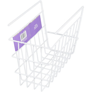 White Metal Wire Storage Basket