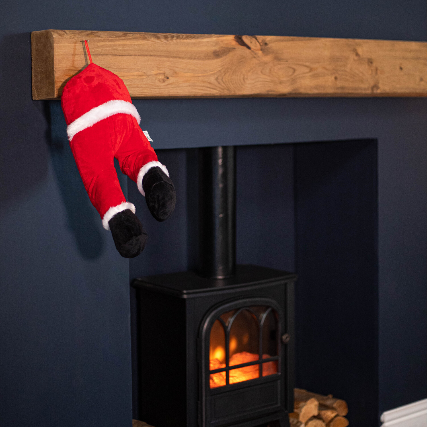 Battery Operated Animated Door Hanging Santa Legs Decoration