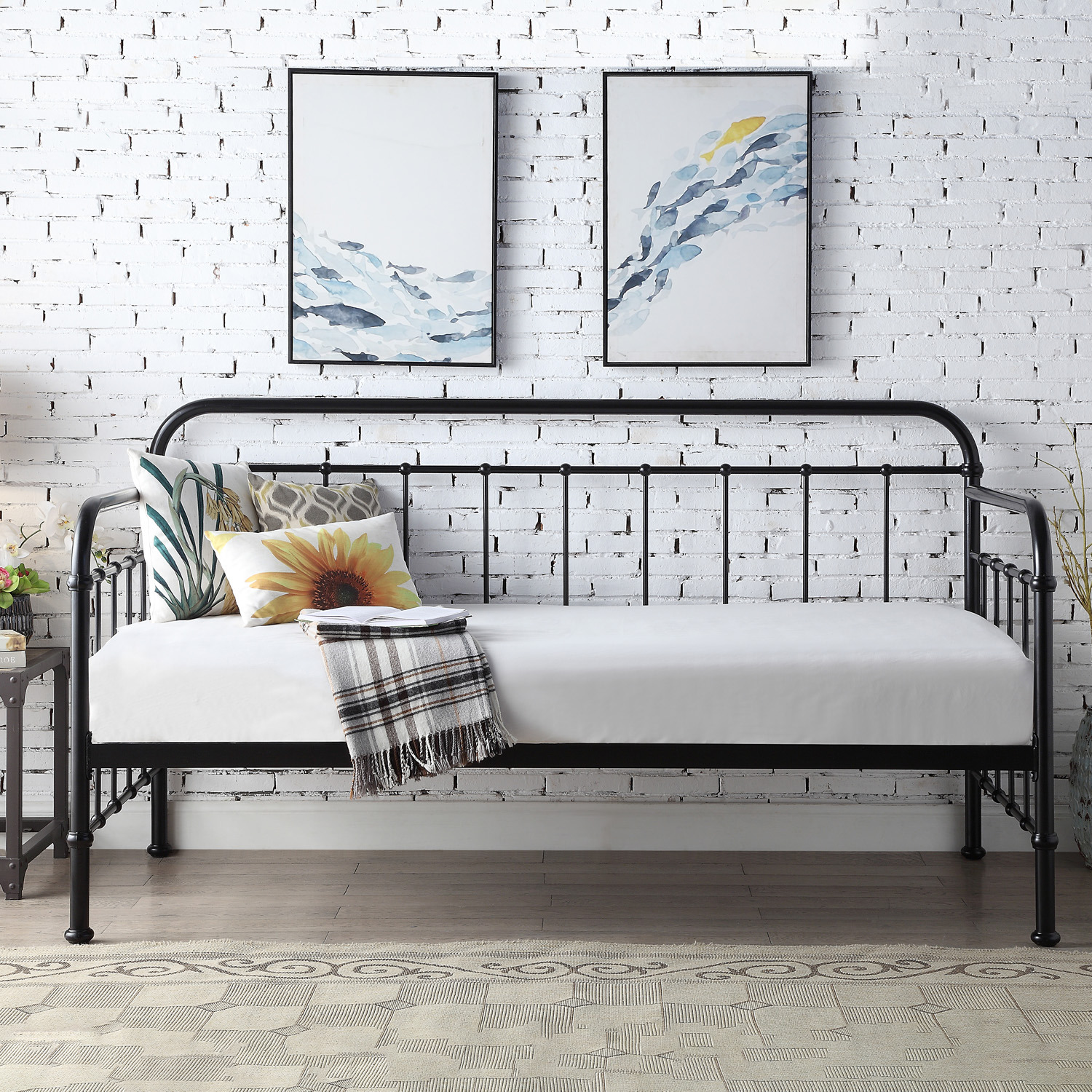 Ickleford Industrial Metal Day Bed Frame