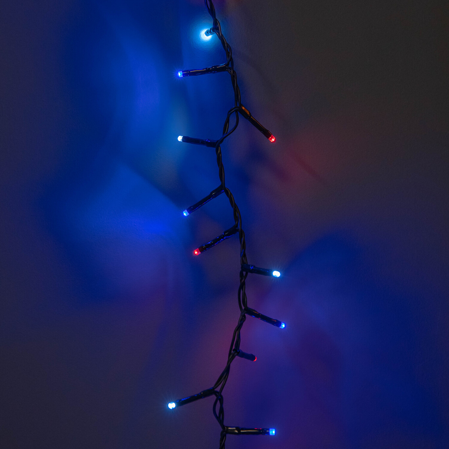 37.5m 1500 LED Christmas String Lights in Blue, Red and White